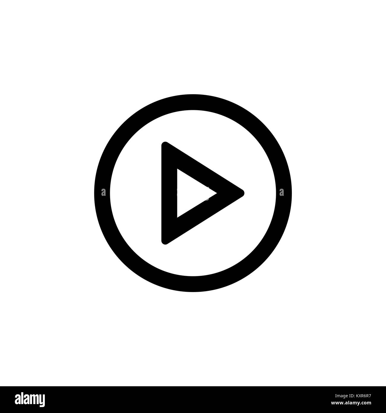 Play Icon For Simple Flat Style Ui Design Stock Vector Image And Art Alamy