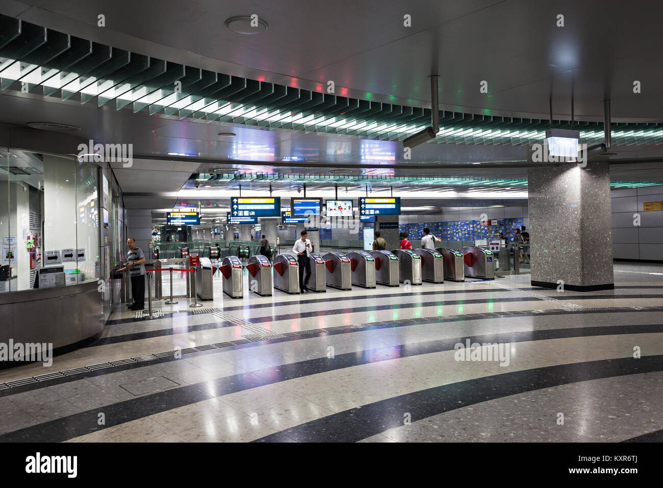 SINGAPORE - OCTOBER 18, 2014: The Mass Rapid Transit is a rapid transit ...