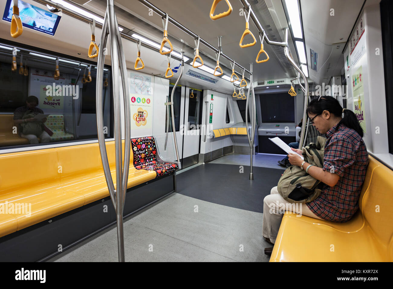 SINGAPORE - OCTOBER 18, 2014: The Mass Rapid Transit is a rapid transit ...