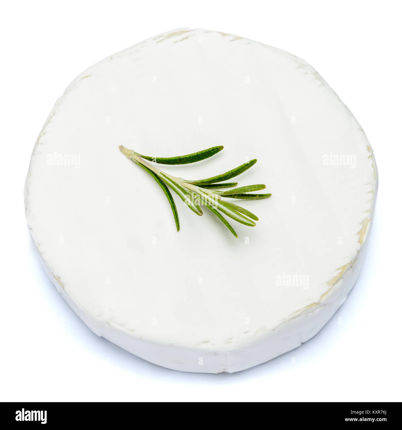 Round brie or camambert cheese on a white background Stock Photo - Alamy