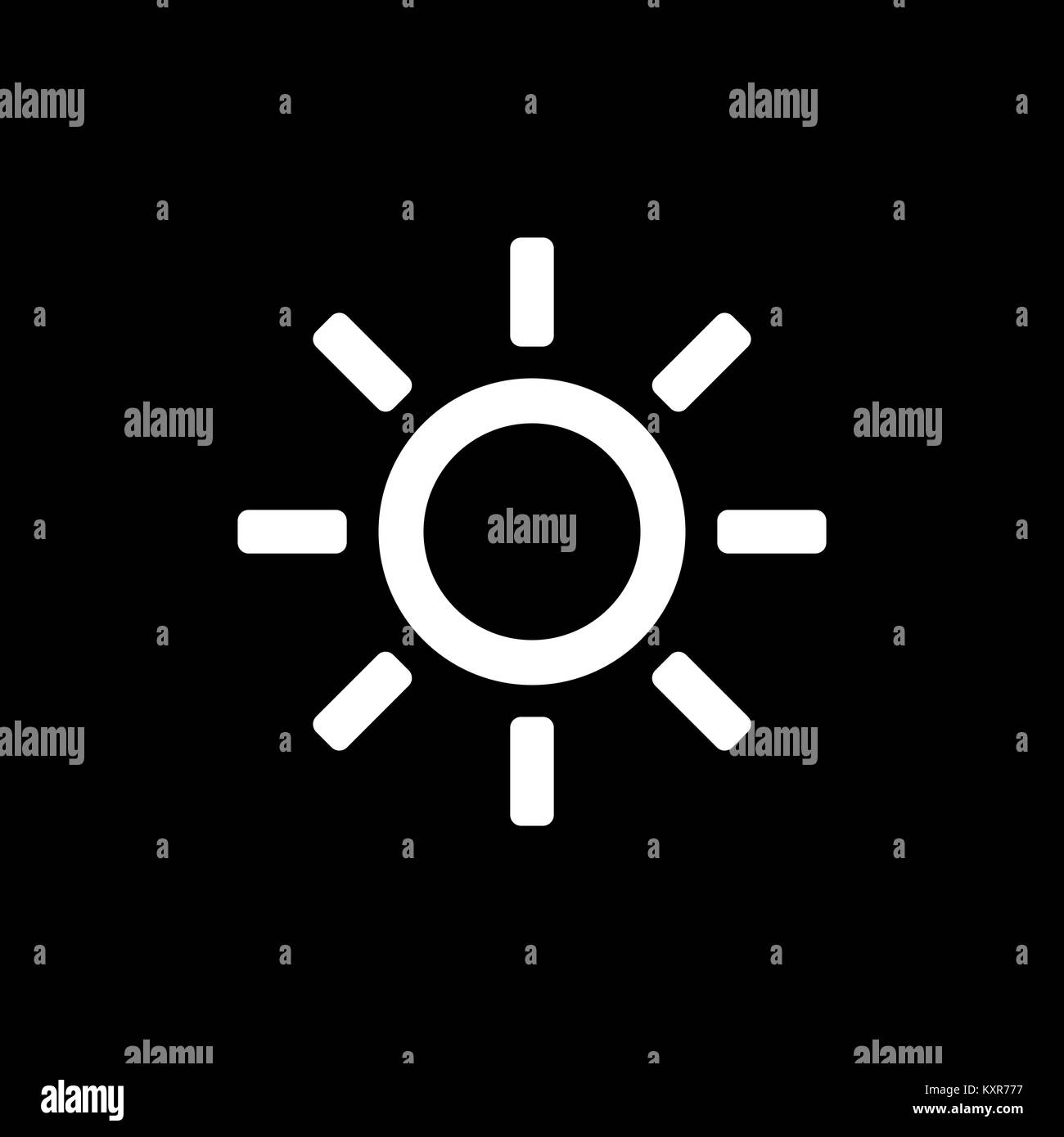 Sun simple vector illustration Black and White Stock Photos & Images ...