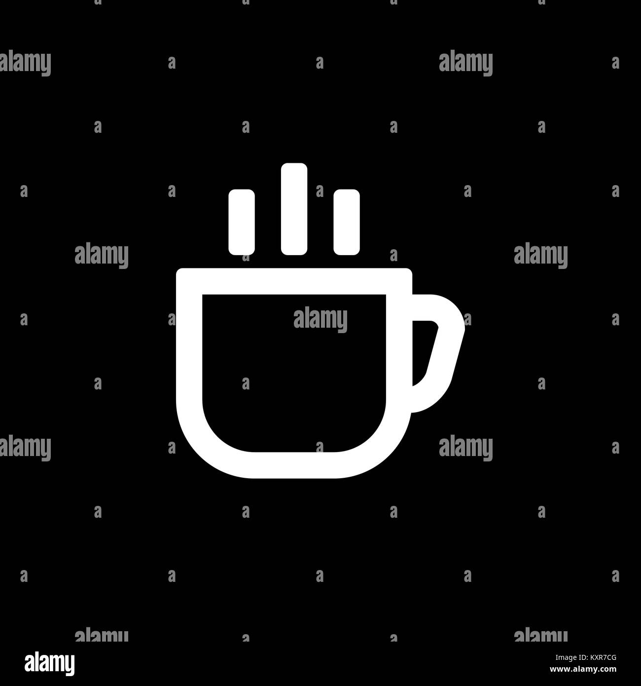 Coffee cup icon for simple flat style ui design Stock Vector Image ...