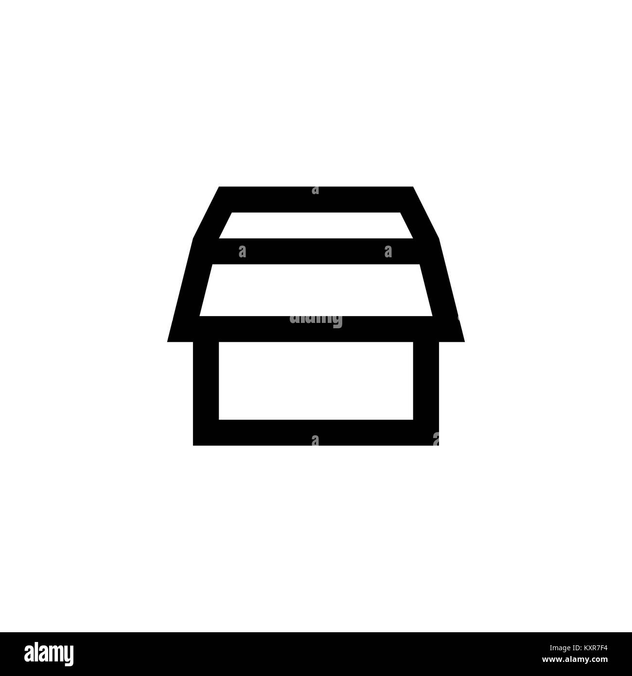 Box icon for simple flat style ui design Stock Vector Image & Art - Alamy