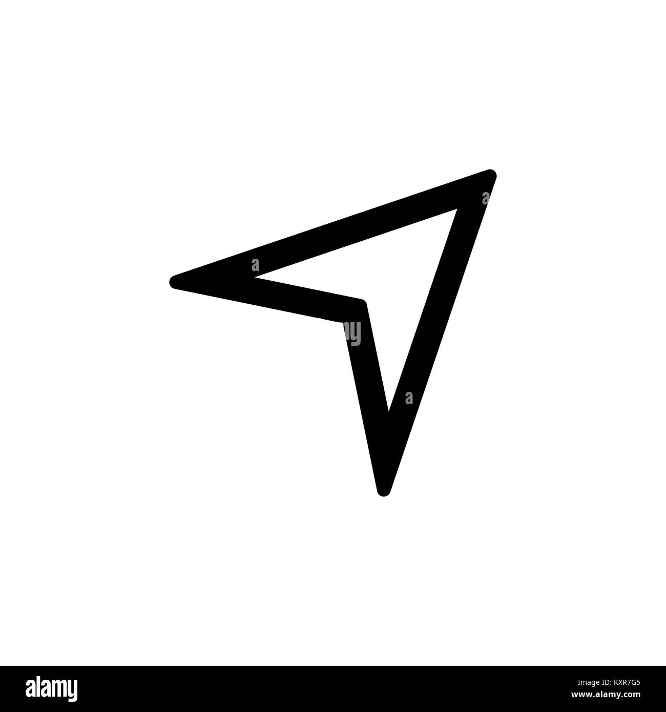 Mouse pointer icon for simple flat style ui design Stock Vector Image ...