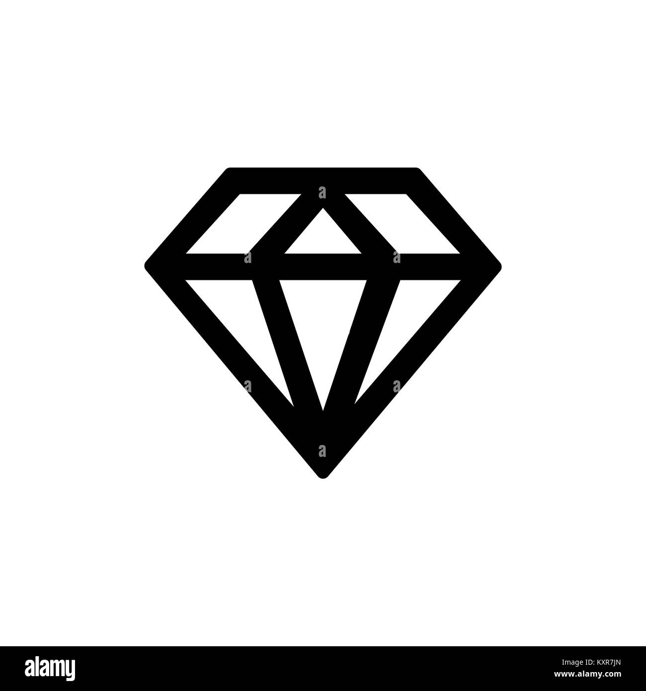 Diamond icon for simple flat style ui design Stock Vector Image & Art ...