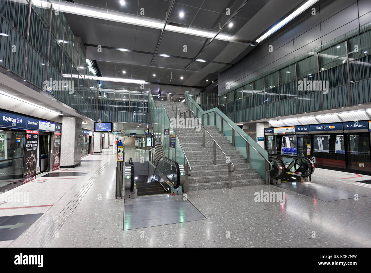 SINGAPORE - OCTOBER 18, 2014: The Mass Rapid Transit is a rapid transit ...