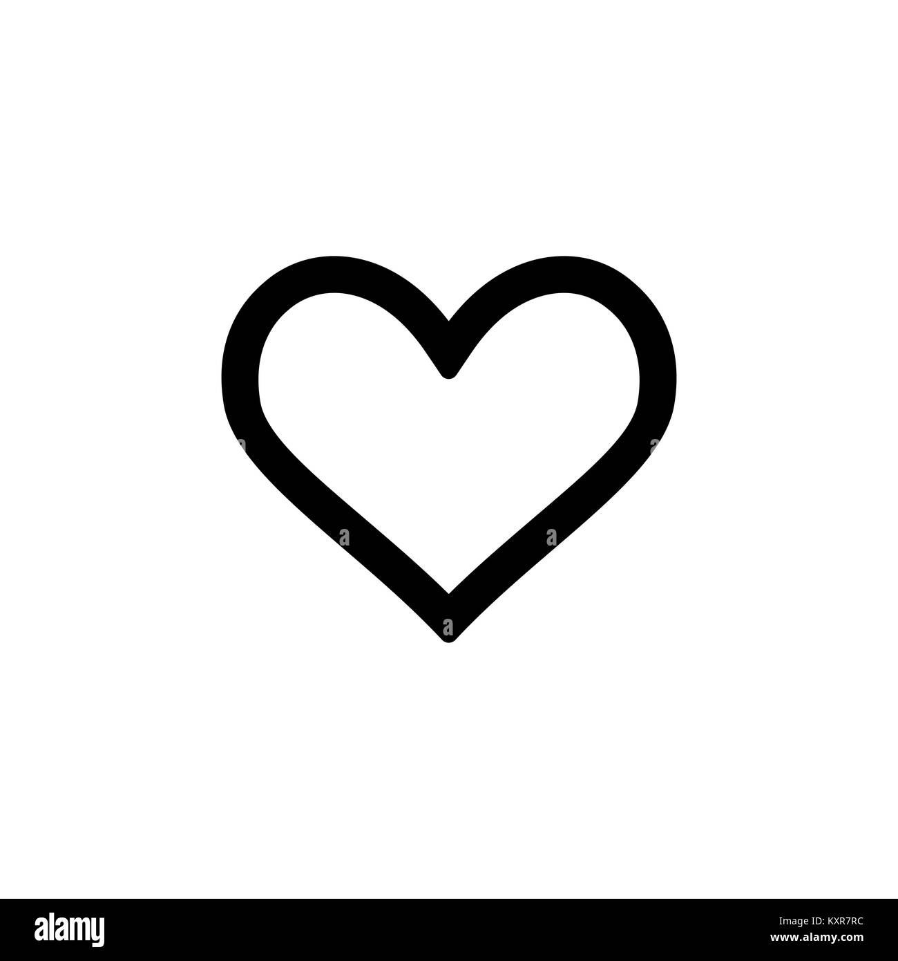 Heart icon for simple flat style ui design Stock Vector Image & Art - Alamy