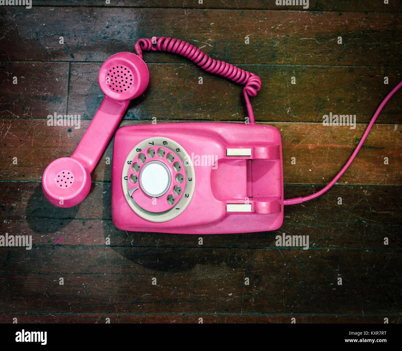 Old fashioned phone from above hi-res stock photography and images - Alamy