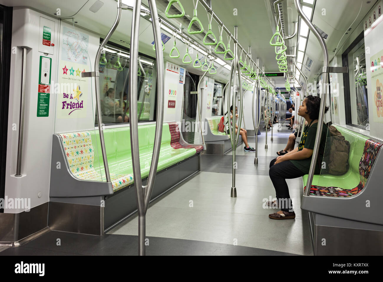 SINGAPORE - OCTOBER 18, 2014: The Mass Rapid Transit is a rapid transit ...