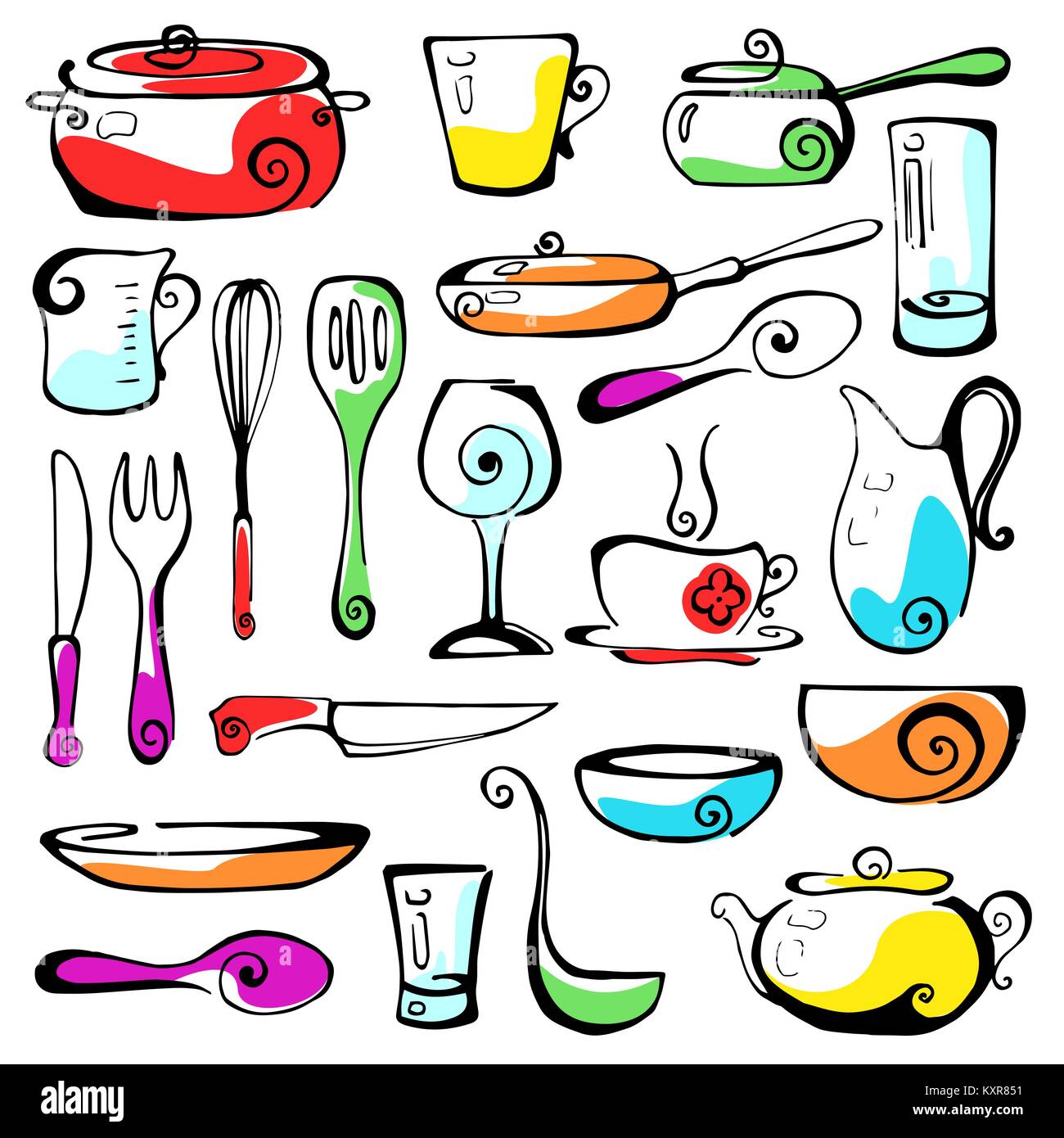 Drawing cookware hi-res stock photography and images - Alamy