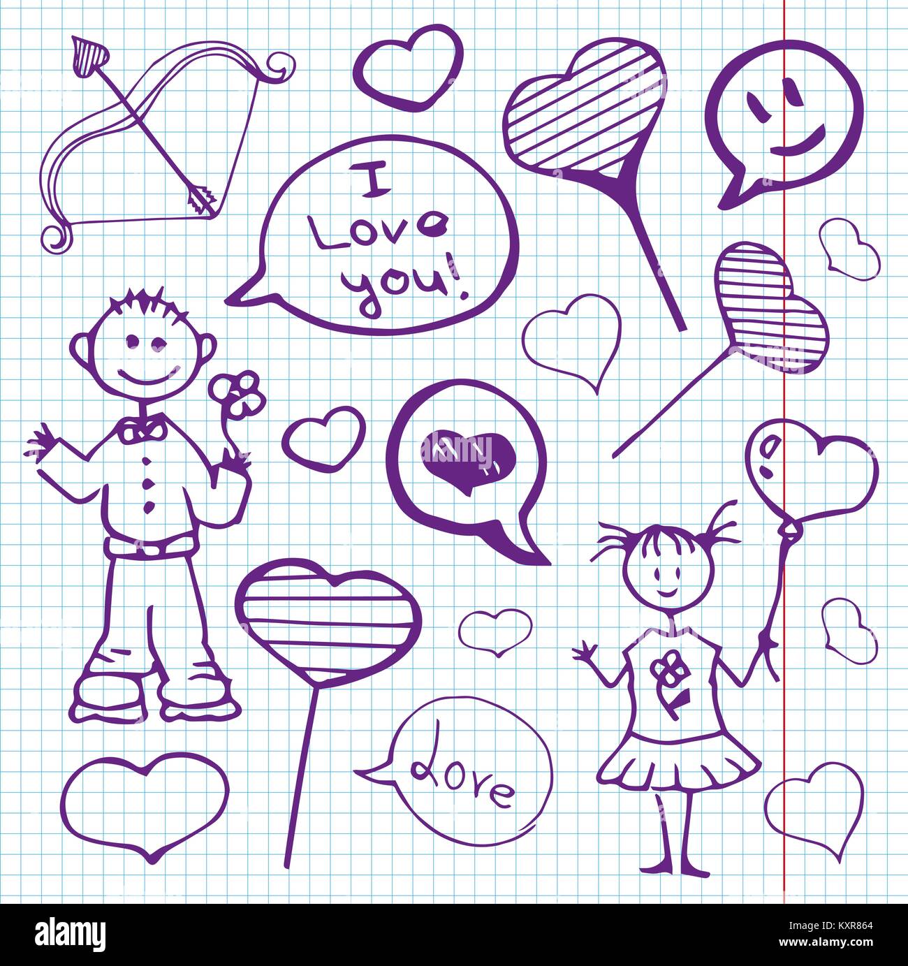 Notebook Love Doodles