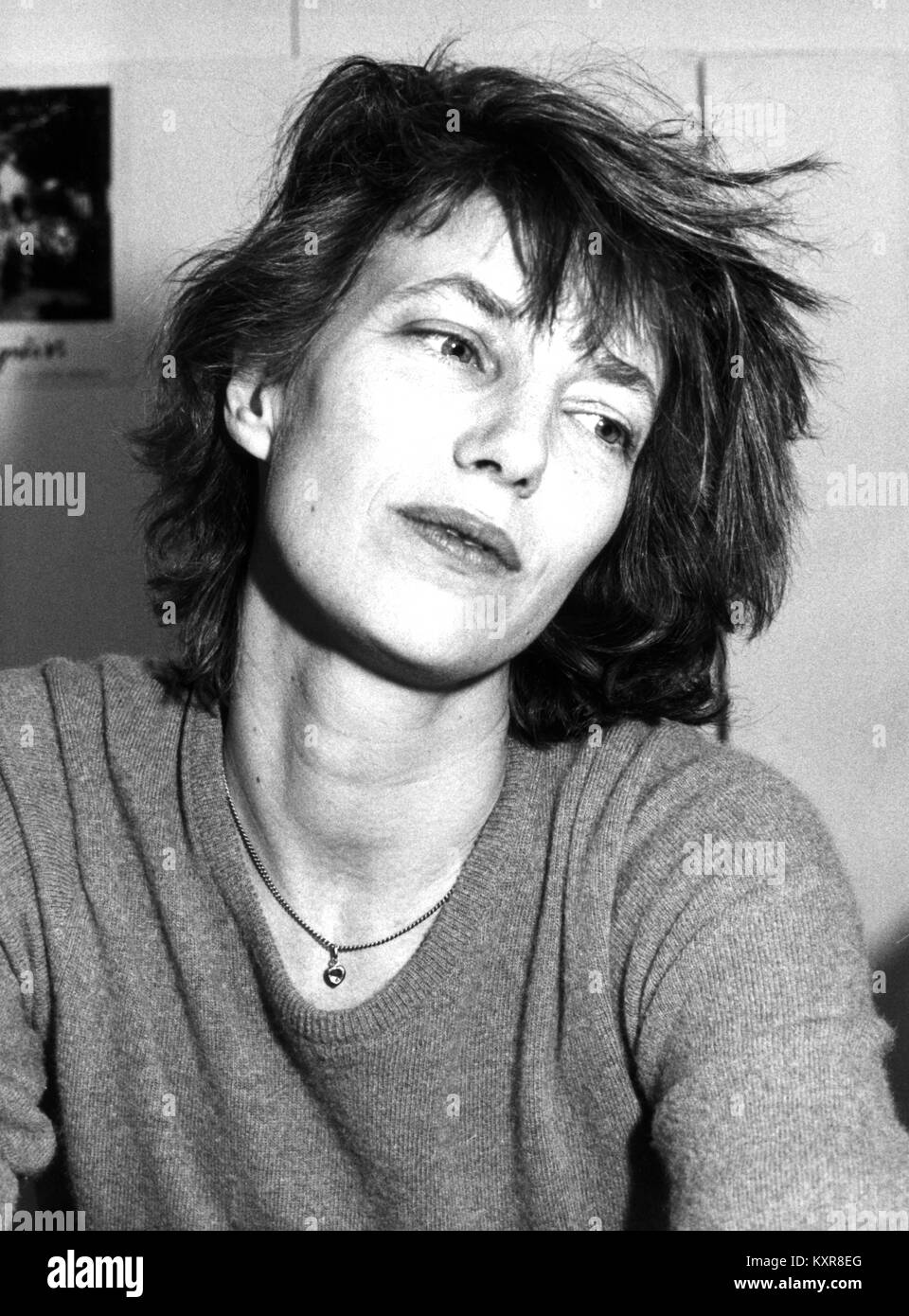British actress and singer Jane Birkin on 19 February 1988 in Berlin ...