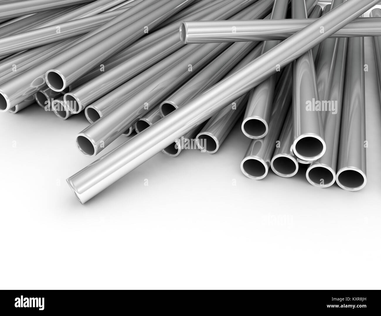 Steel metal tubes. industrial background Stock Photo - Alamy