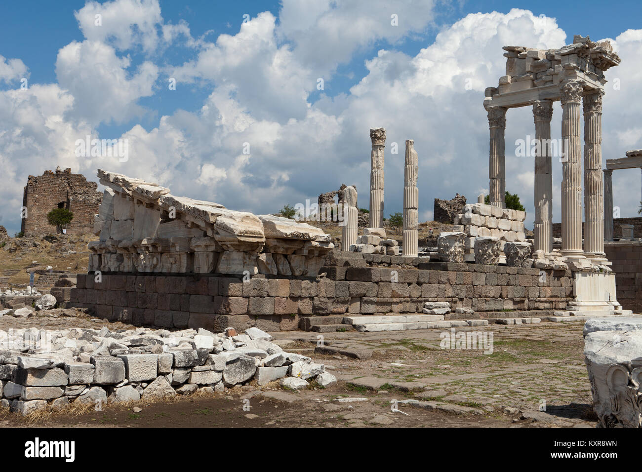 Temple of Trajan at Acropolis of Pergamon Stock Photo - Alamy