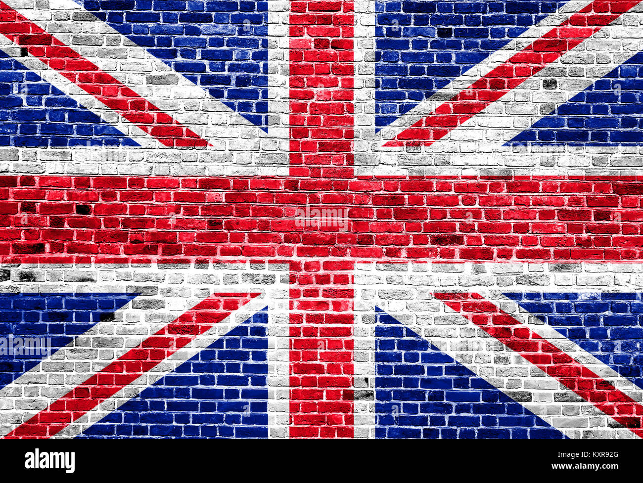 Flag of United Kingdom painted on brick wall Stock Photo - Alamy