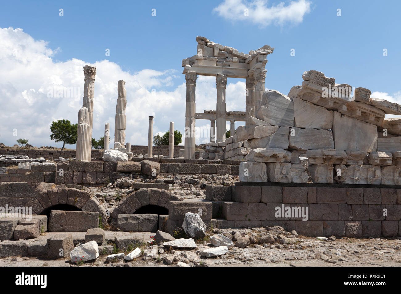 Temple of Trajan at Acropolis of Pergamon Stock Photo - Alamy