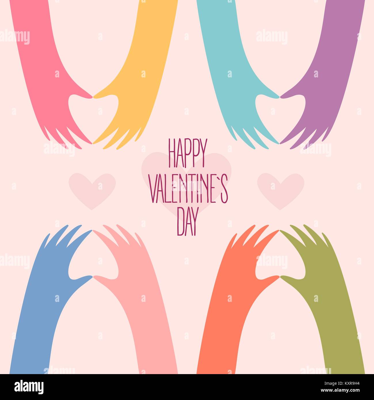 Banner hands heart text Stock Vector Images - Alamy