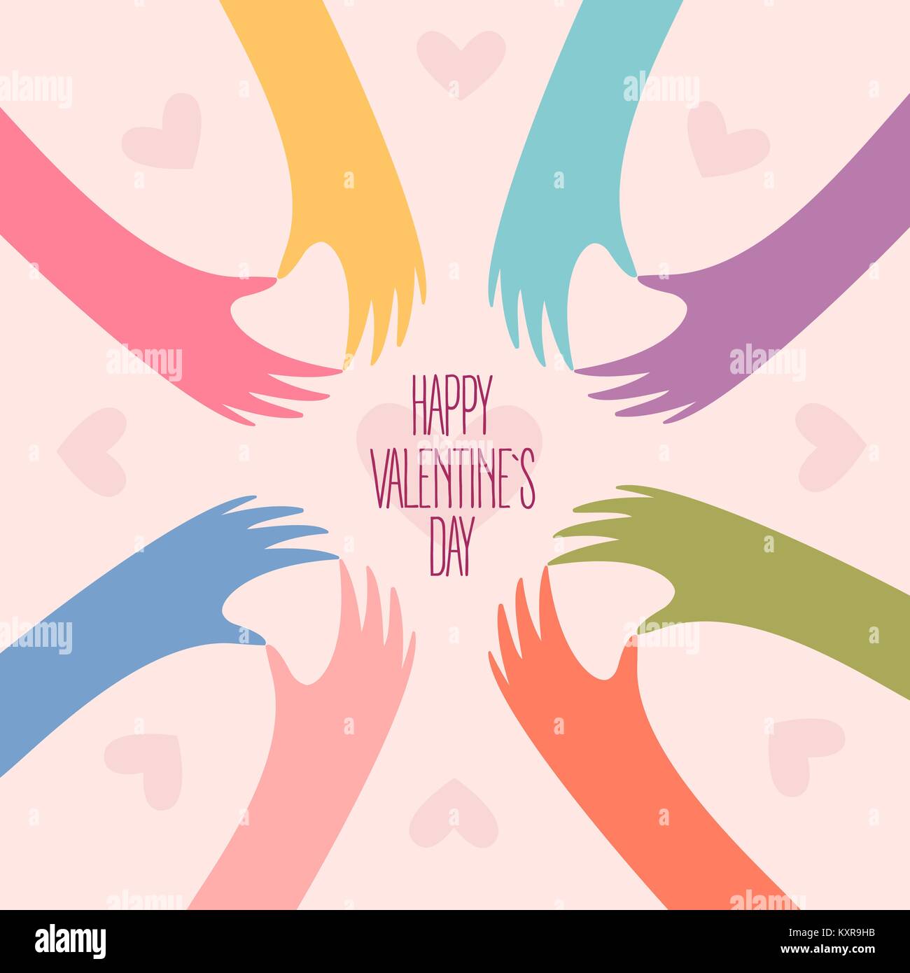 Group of people making heart symbol hi-res stock photography and images ...