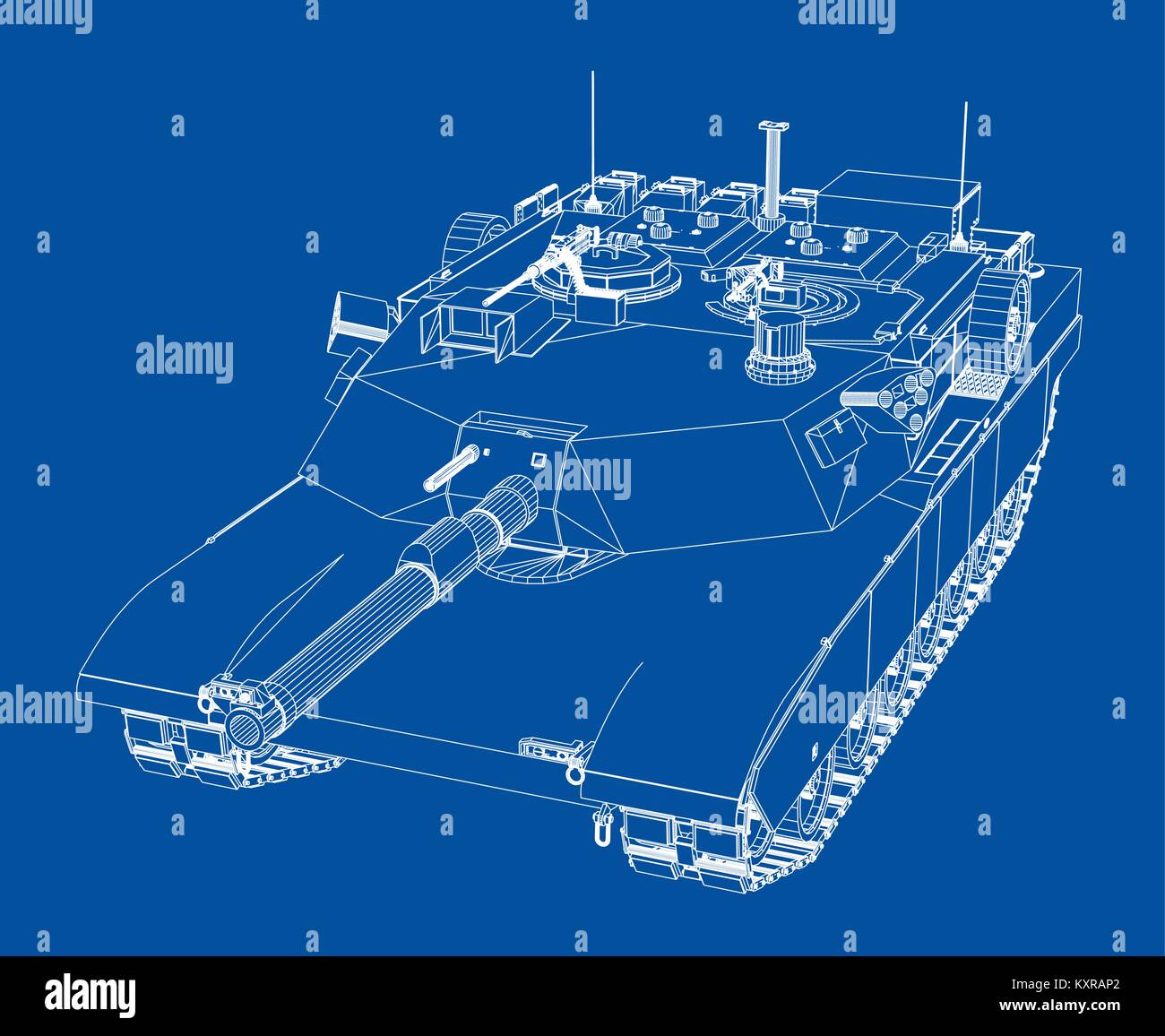 Blueprint of realistic tank Stock Vector Image & Art - Alamy