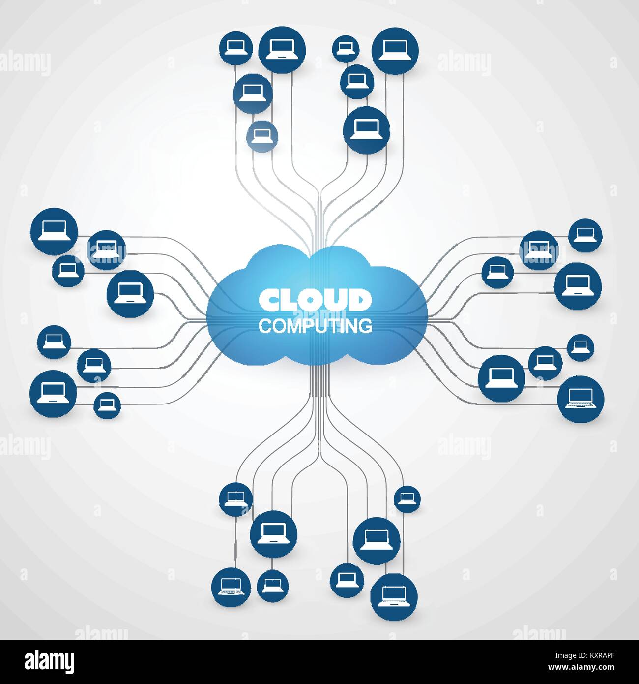 Cloud Computing Design Concept with Network Mesh, Data Center and ...