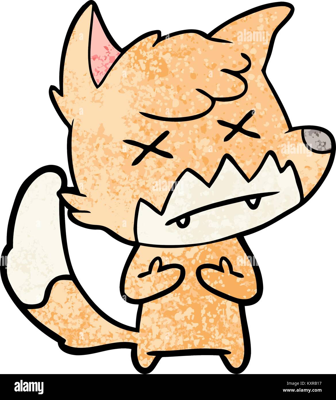 cartoon cross eyed fox Stock Vector Image & Art - Alamy
