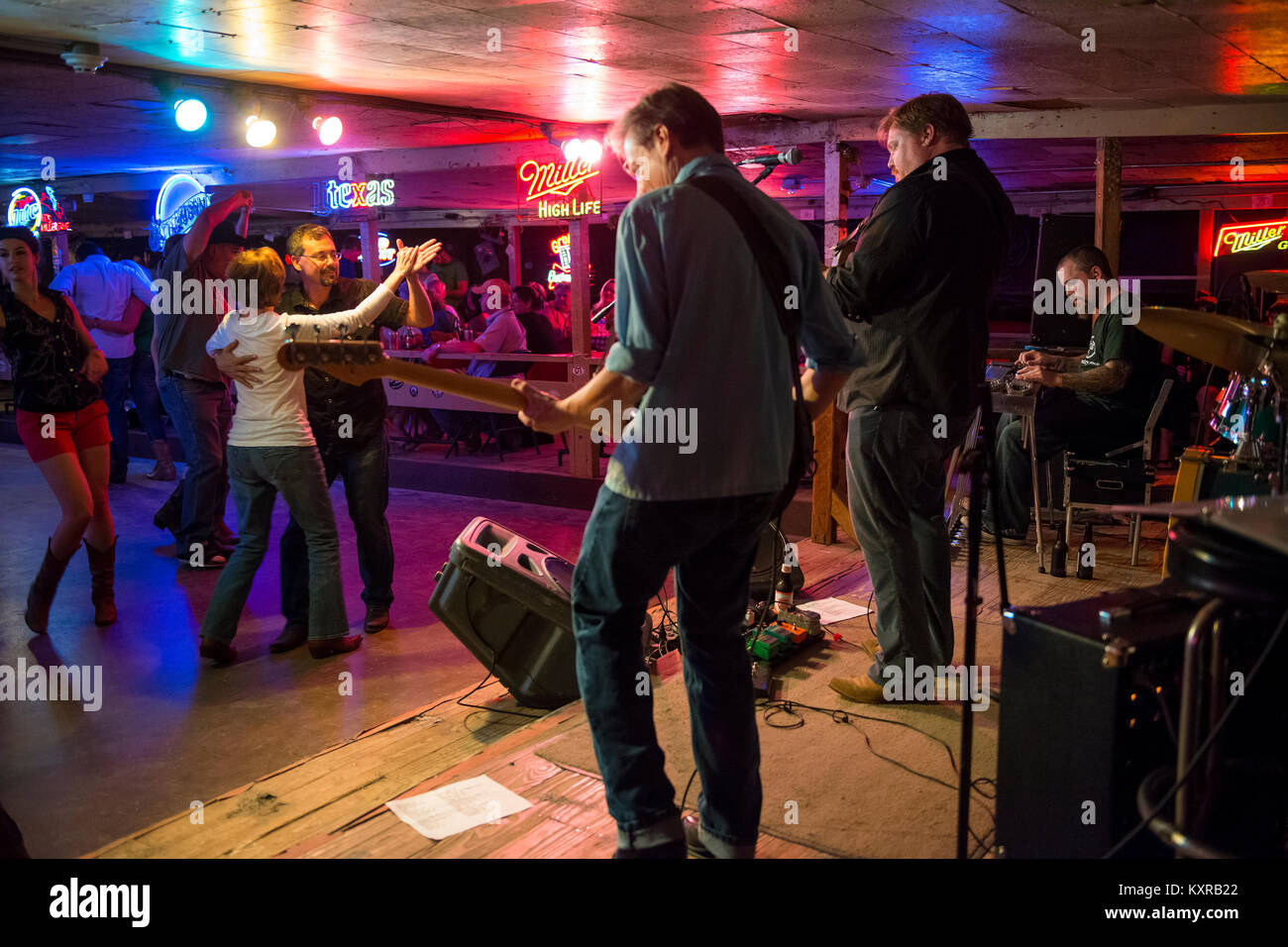 Austin, Texas - June 13, 2014: Country music band playing and people ...