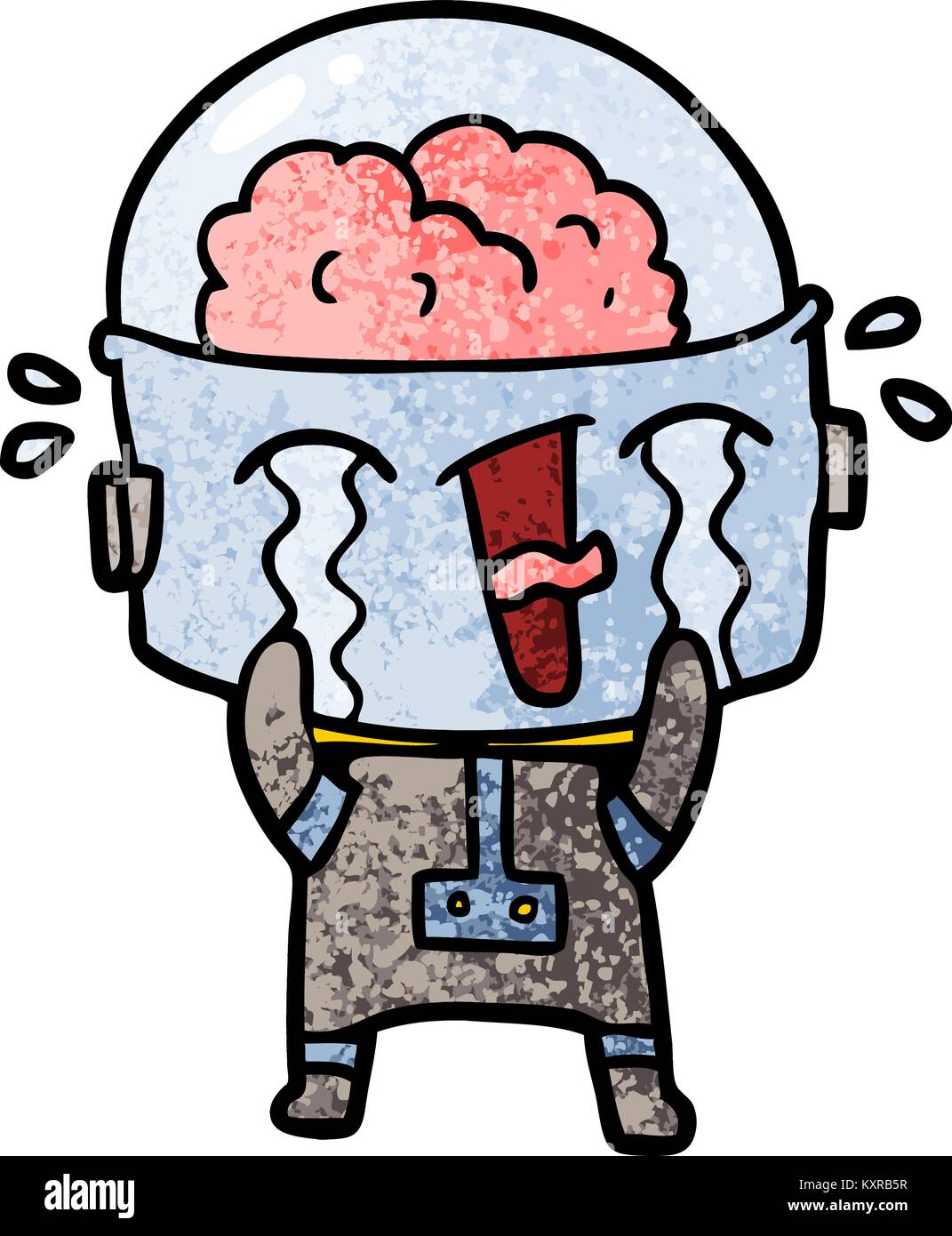 cartoon crying robot Stock Vector Image & Art - Alamy