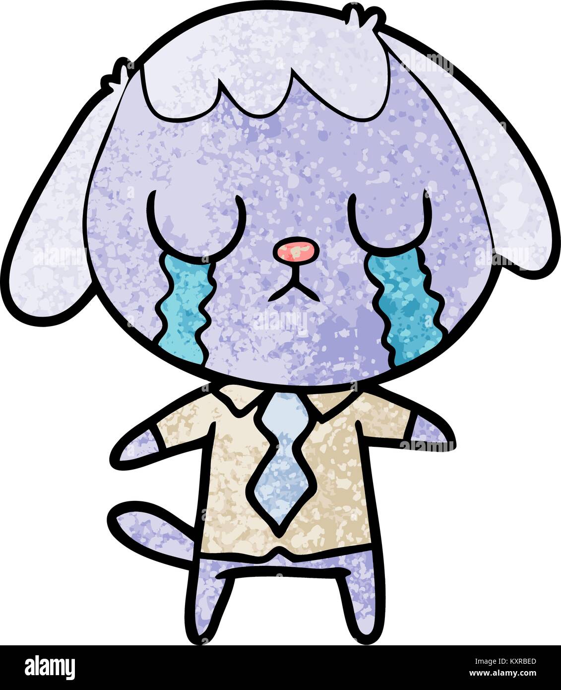 cute cartoon dog crying Stock Vector Image & Art - Alamy