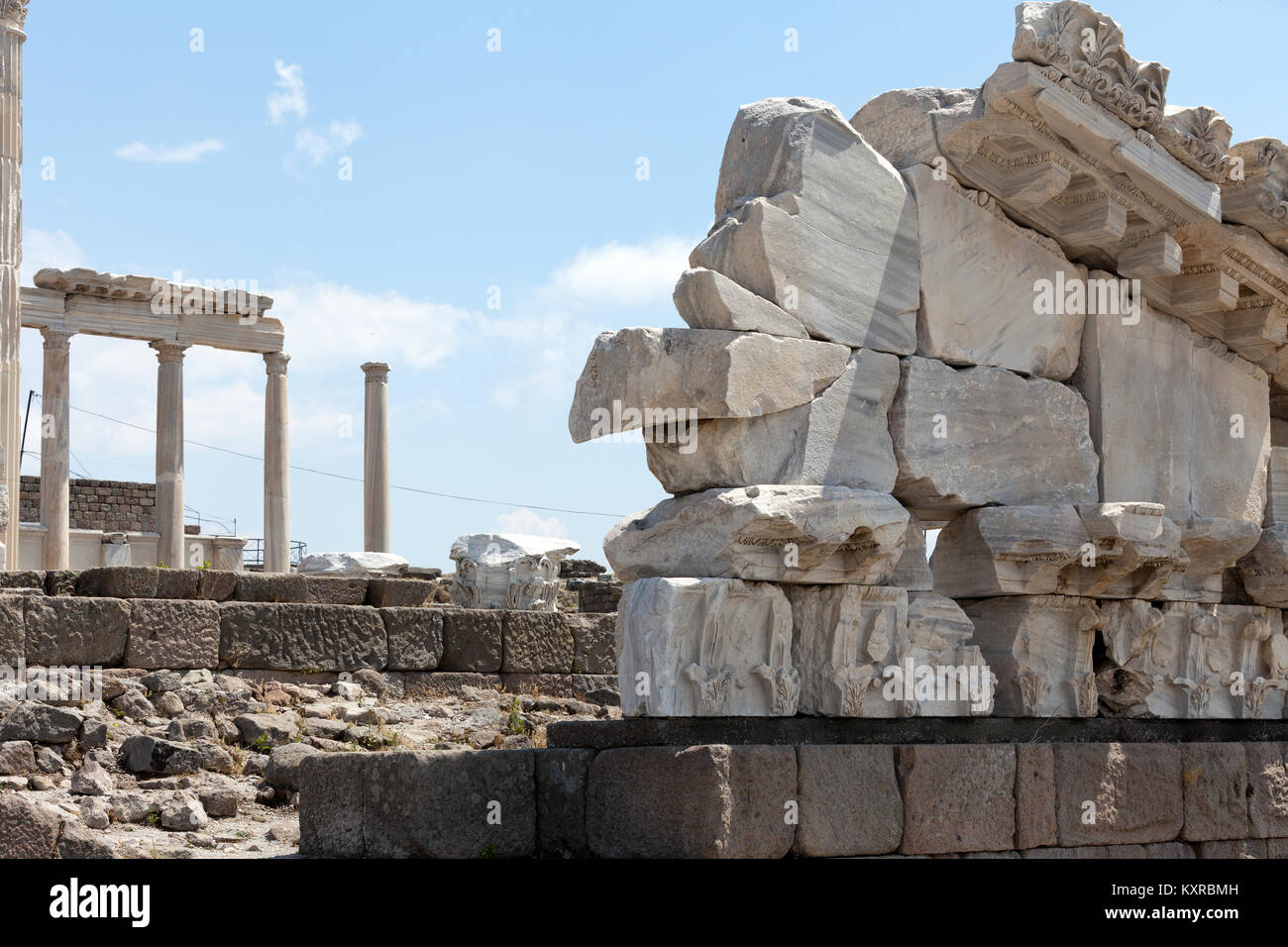 Temple of Trajan at Acropolis of Pergamon Stock Photo - Alamy