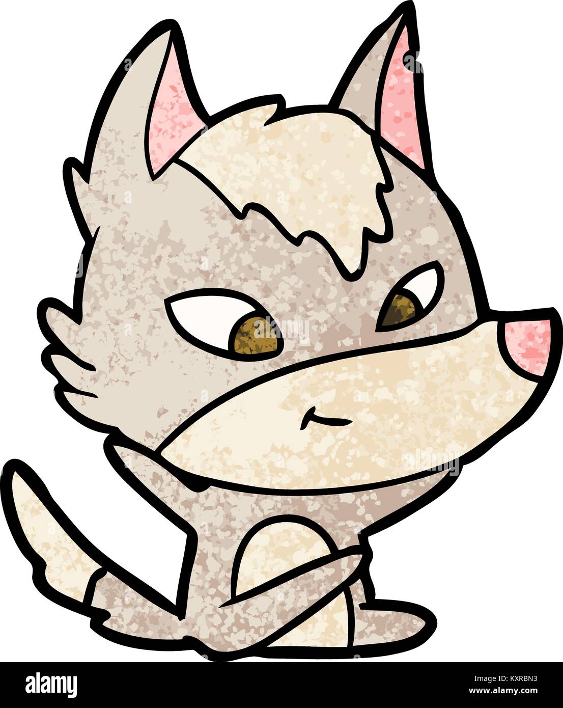 friendly cartoon wolf Stock Vector Image & Art - Alamy