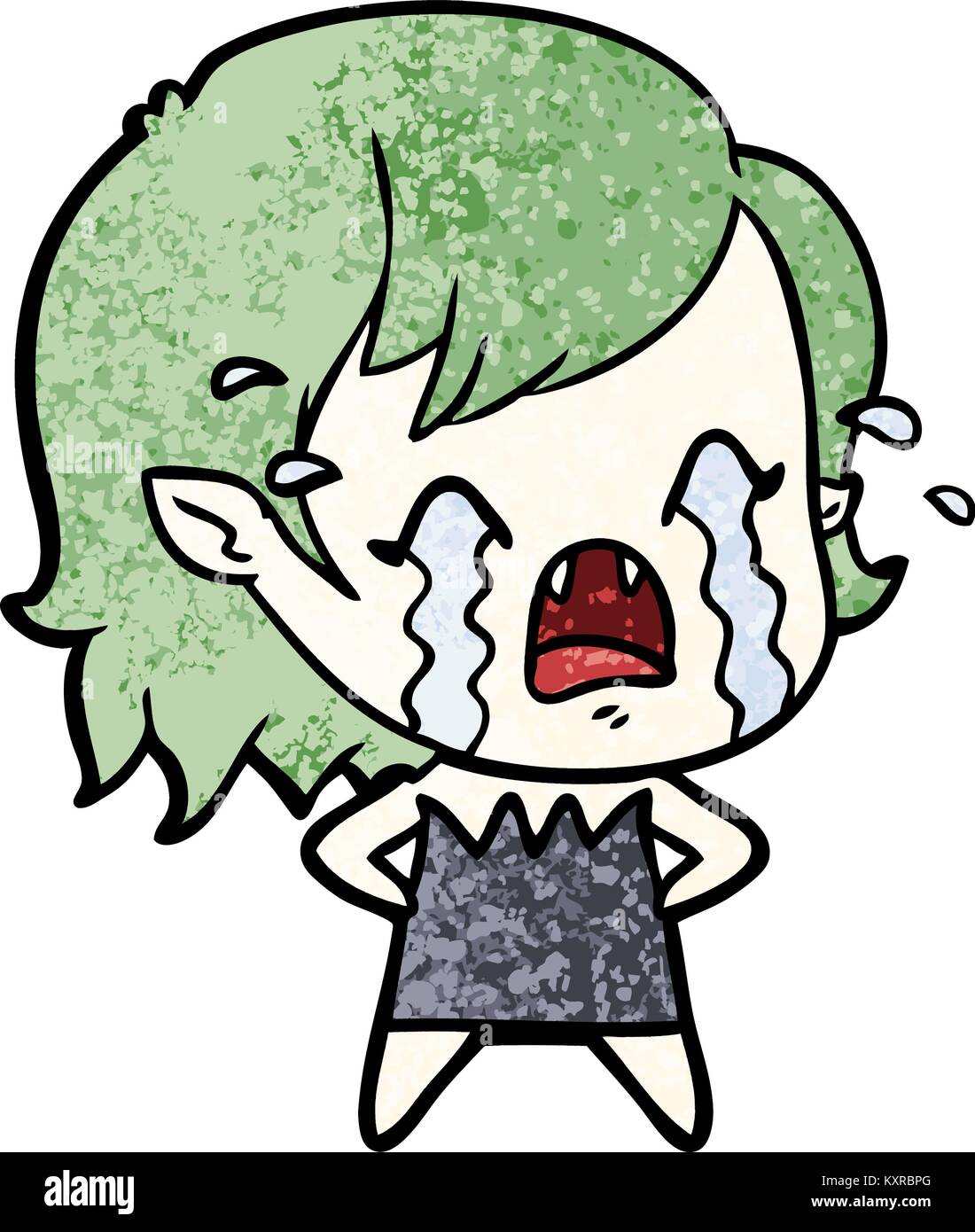 cartoon crying vampire girl Stock Vector Image & Art - Alamy