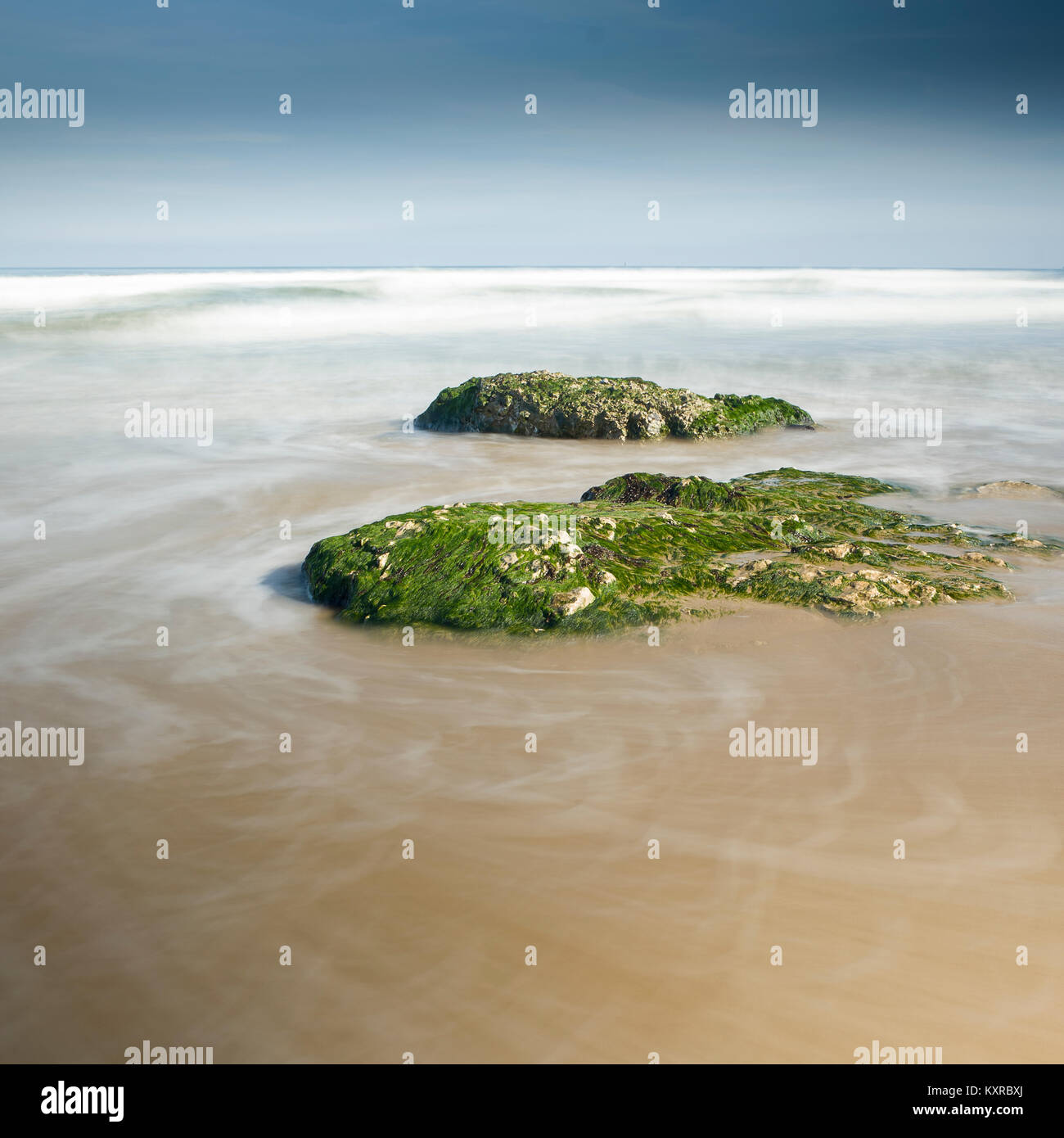 Rock in Sea Stock Photo - Alamy