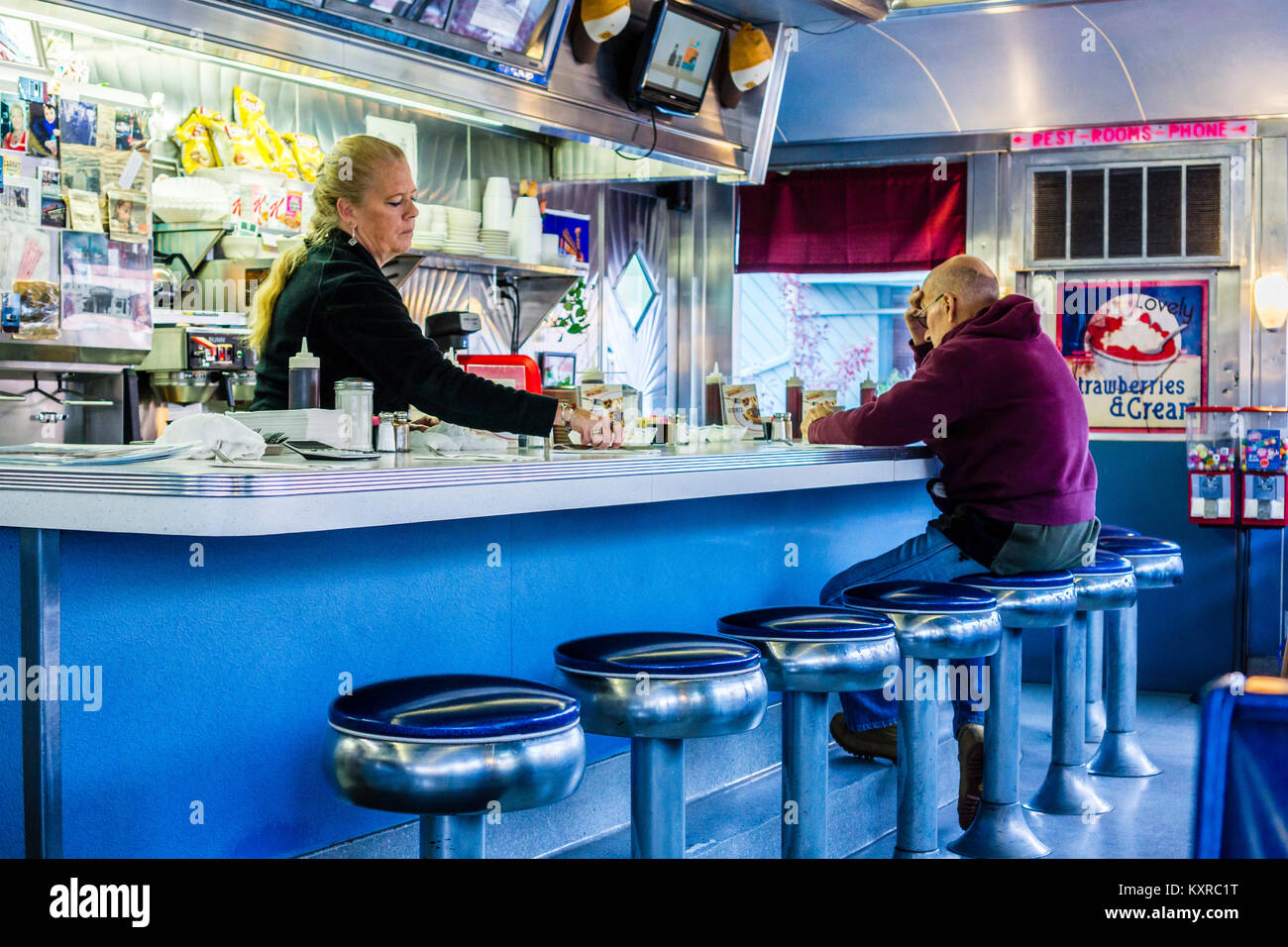 Main Street Diner Plainville, Connecticut, USA Stock Photo - Alamy