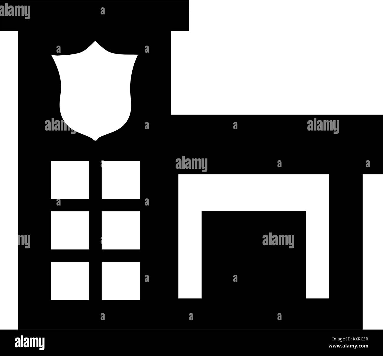 Police station vector vectors Stock Vector Images - Alamy