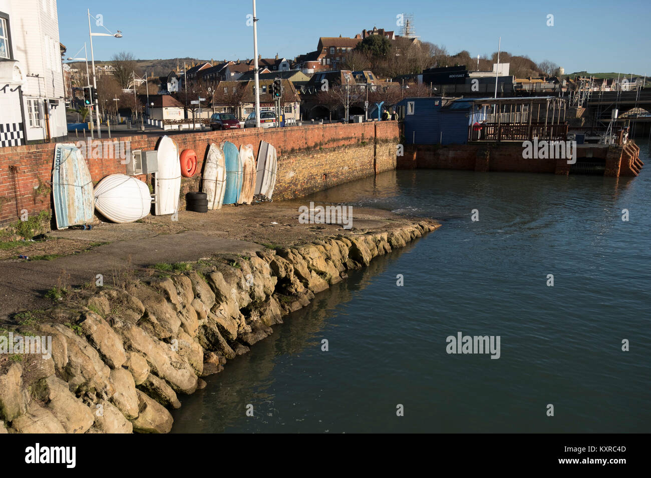 Folkestone harbour fishing boats hi-res stock photography and images ...