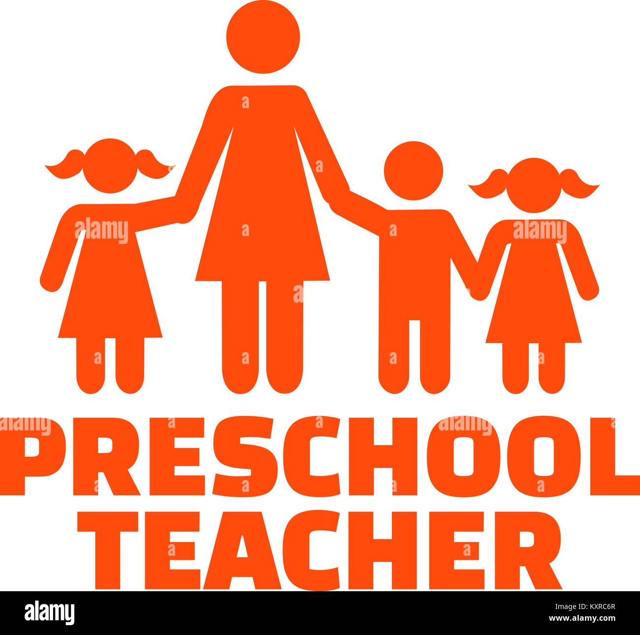Preschool teacher with icon Stock Vector Image & Art - Alamy