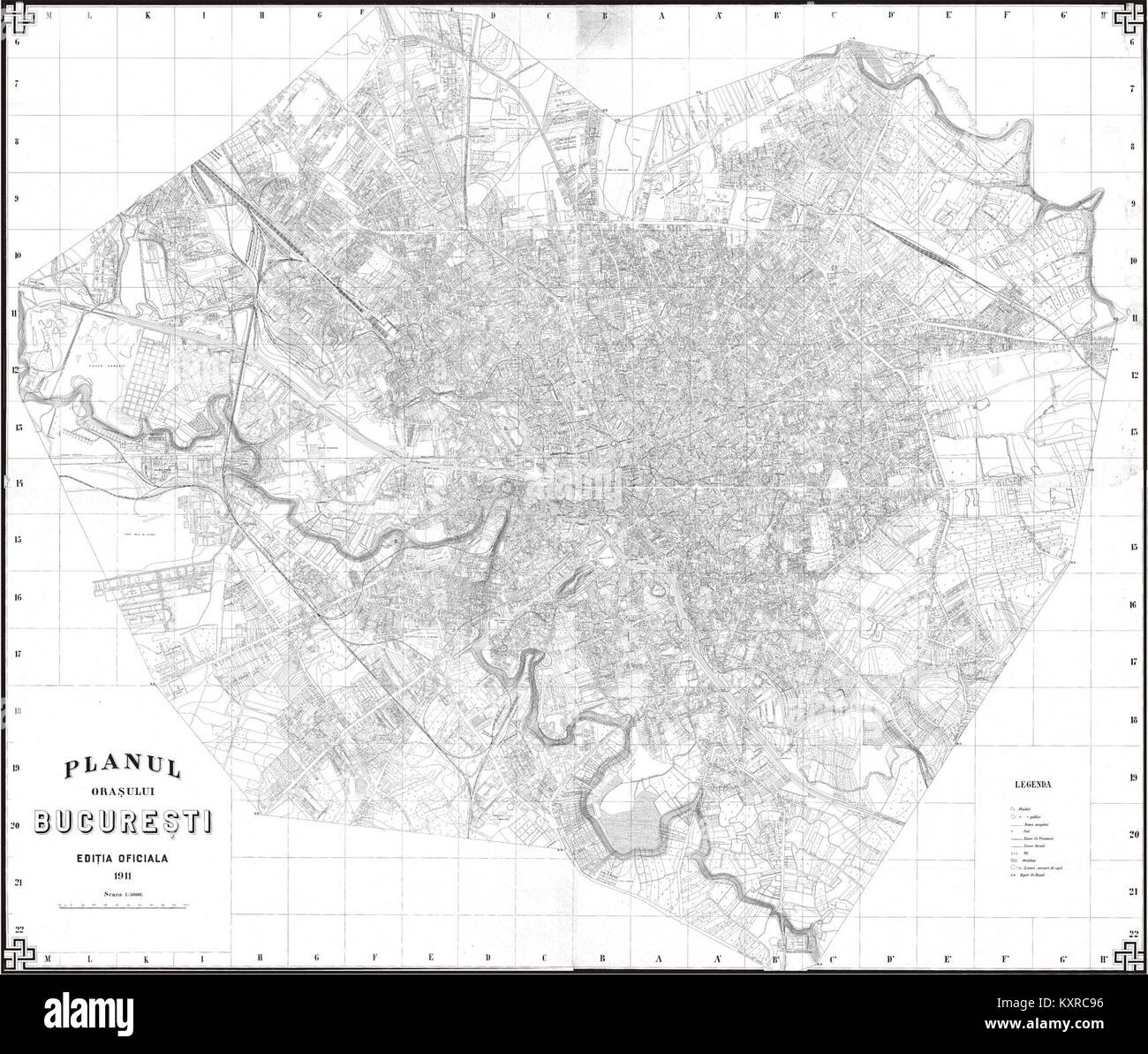 This 1911 map of Bucharest was produced by the Romanian Army’s ...