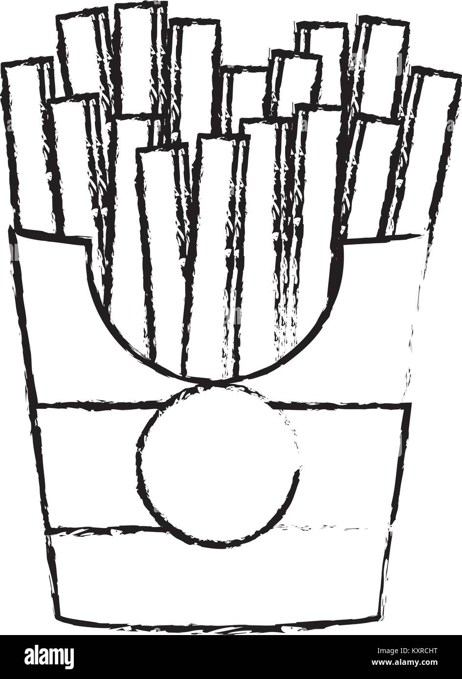 French fries cuisine Black and White Stock Photos & Images - Alamy