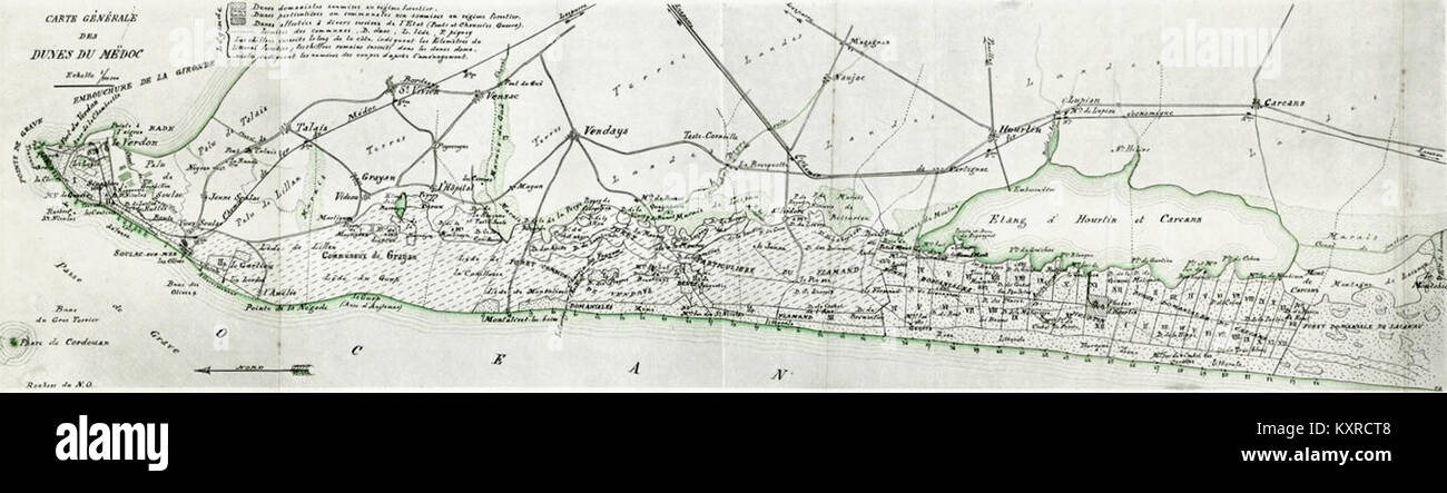 The map 'Carte générale des Dunes du Médoc' by Buffault is a ...