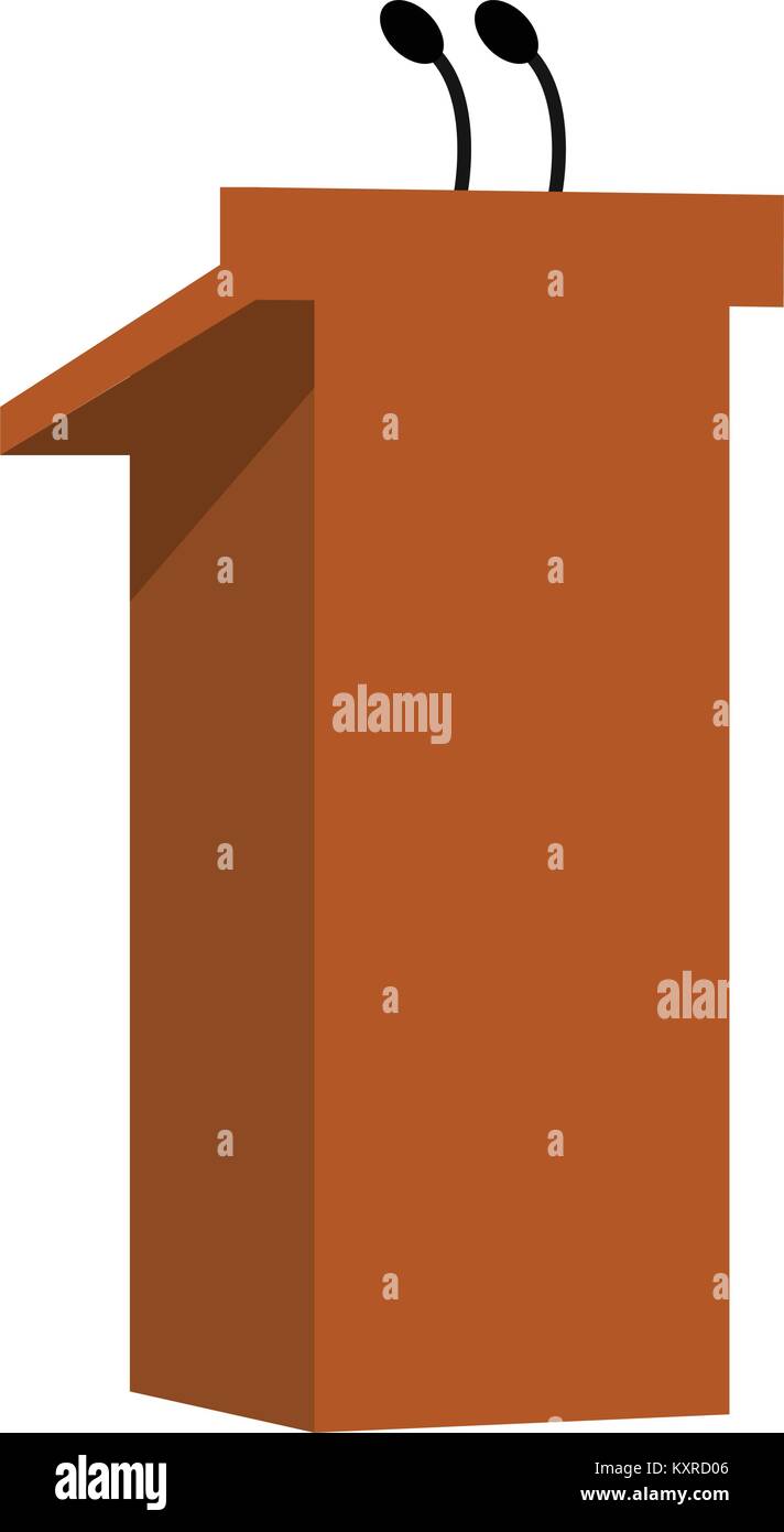 Isolated wooden lectern Stock Vector Image & Art - Alamy