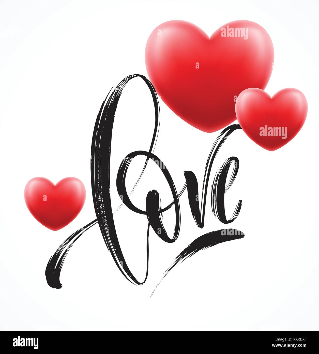 Heart font design symbol Stock Vector Images - Alamy