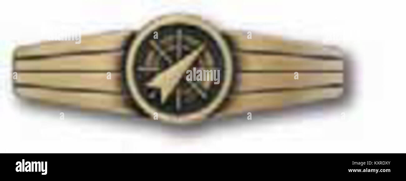 A radar activity badge, part of a military uniform insignia, indicating ...