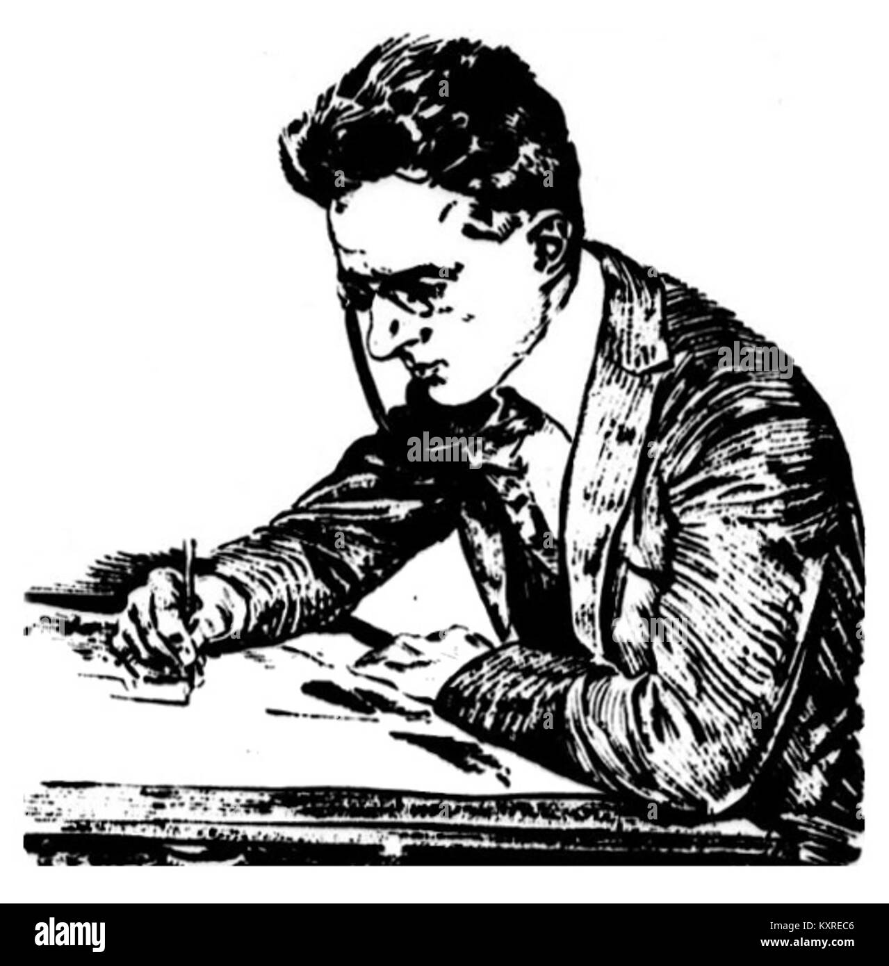 This photograph captures C.D. Batchelor in a professional setting ...