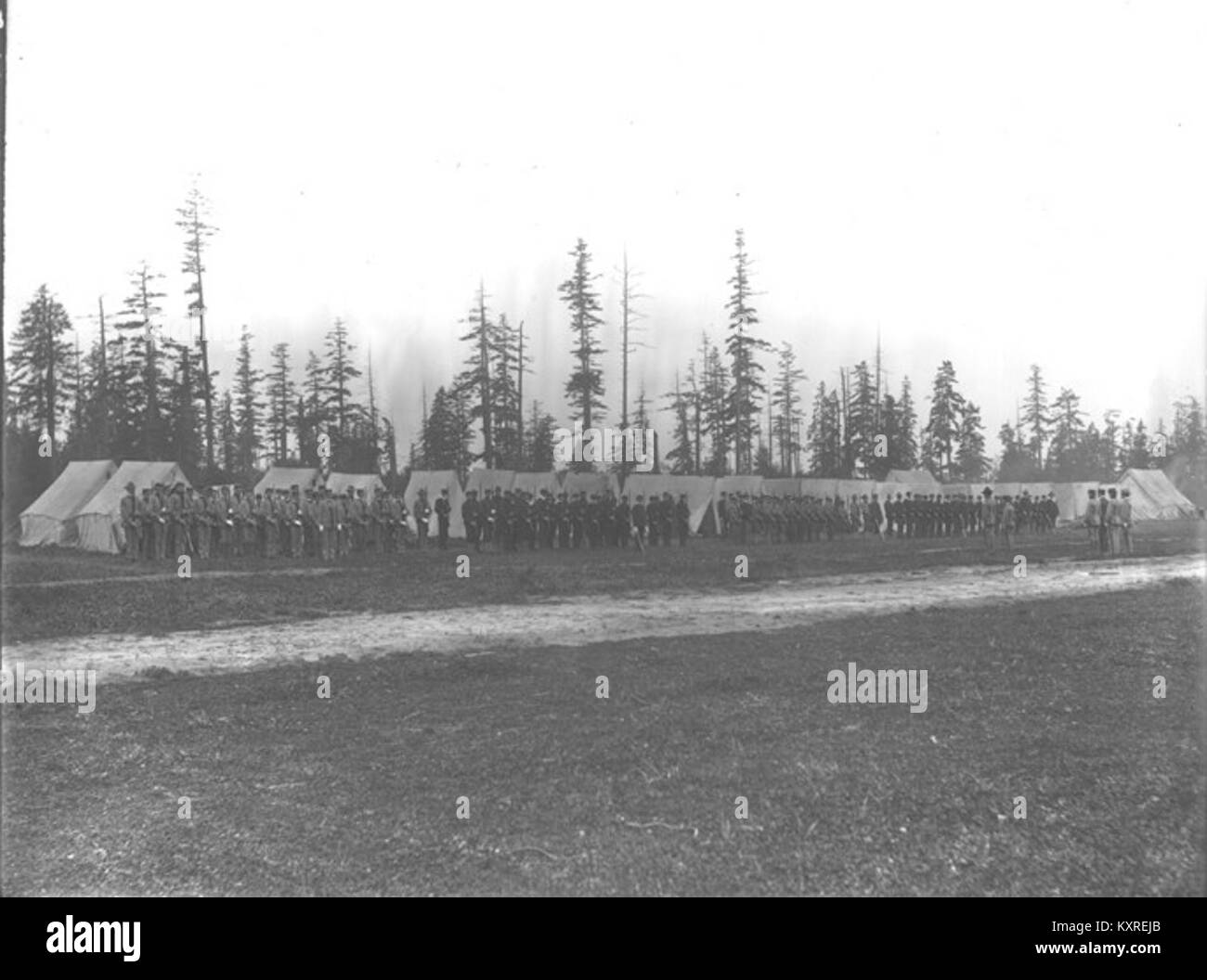 Cadets in formation at Fort Lawton, Washington, May 8, 1900 (KIEHL 72 ...