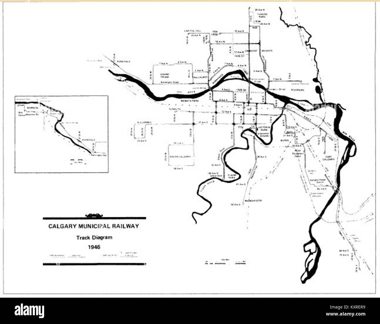 The Calgary Municipal Railway, operational in 1946, was a key public ...
