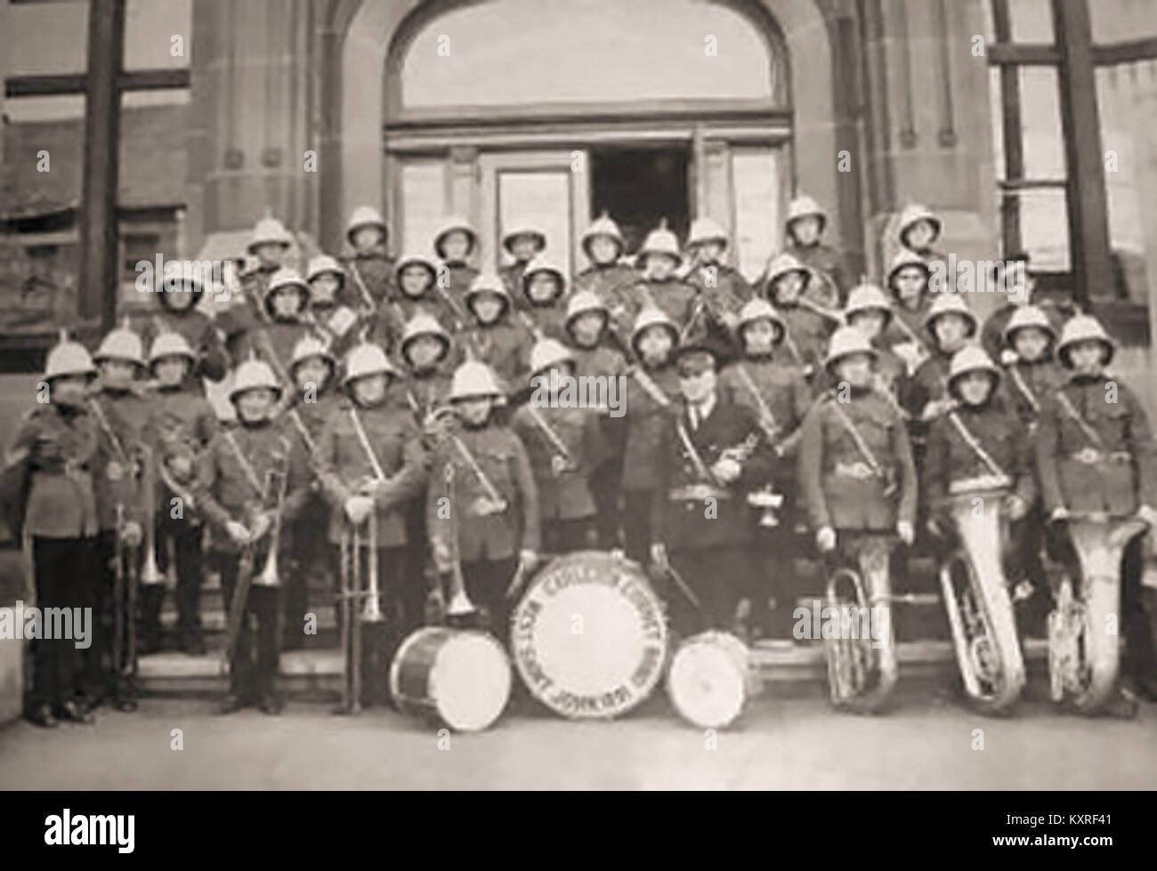 This photograph features the Carleton Cornet Band in West St. John ...