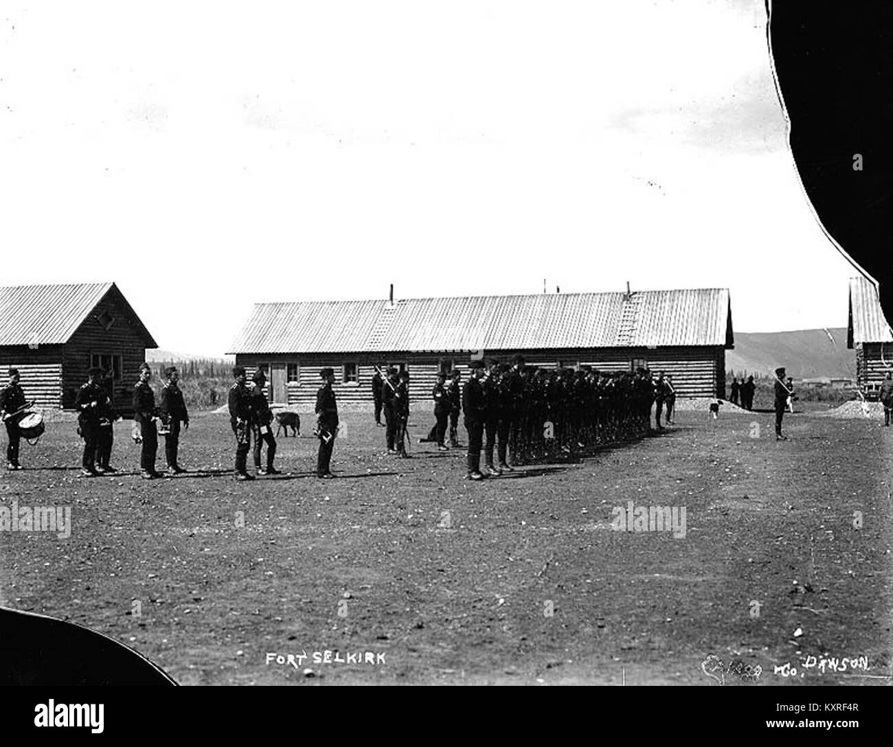 Canadian Army Yukon Field Force engaged in military drill at Fort ...