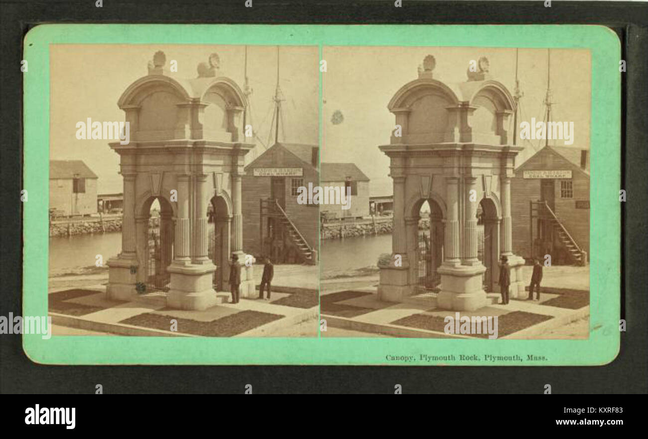 The canopy over Plymouth Rock, located in Plymouth, Massachusetts, was ...