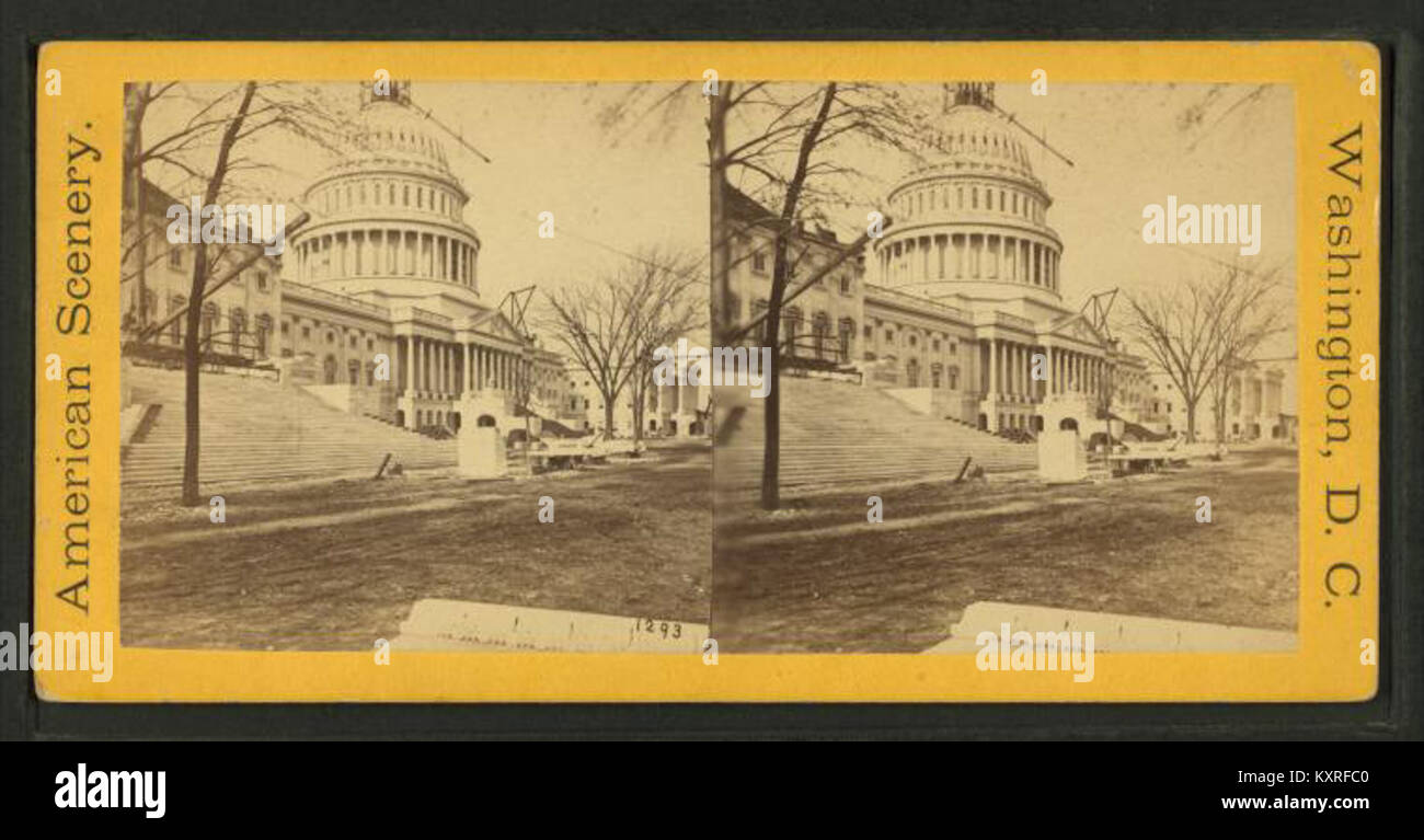 Capitol building under construction, from Robert N. Dennis collection ...