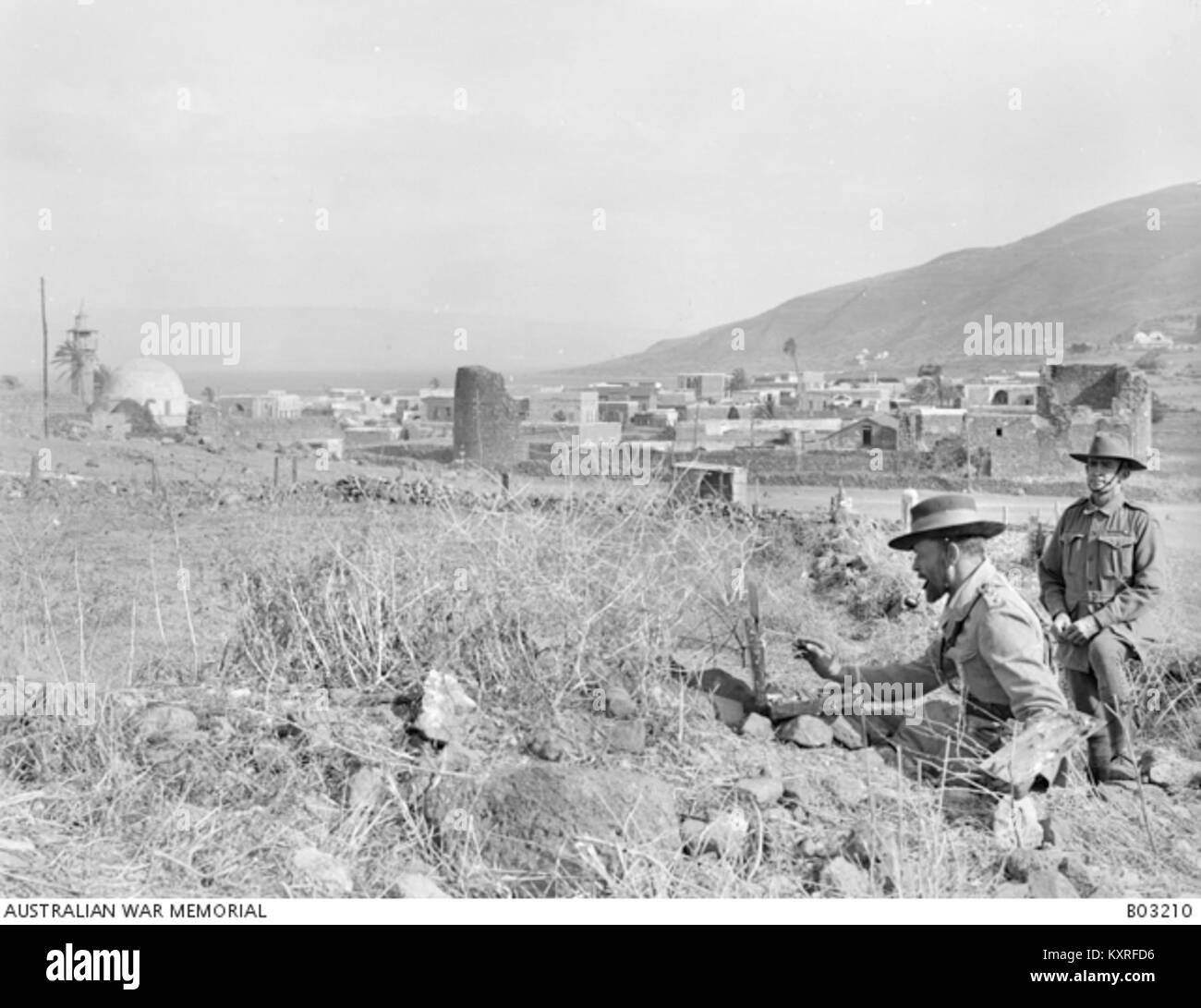 This photograph shows Captain George W. Lambert, an official war artist ...